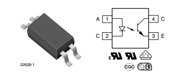 VOS617A-4T Optoisolator Transistor Output 3750Vrms 1 Channel high power rf transistor